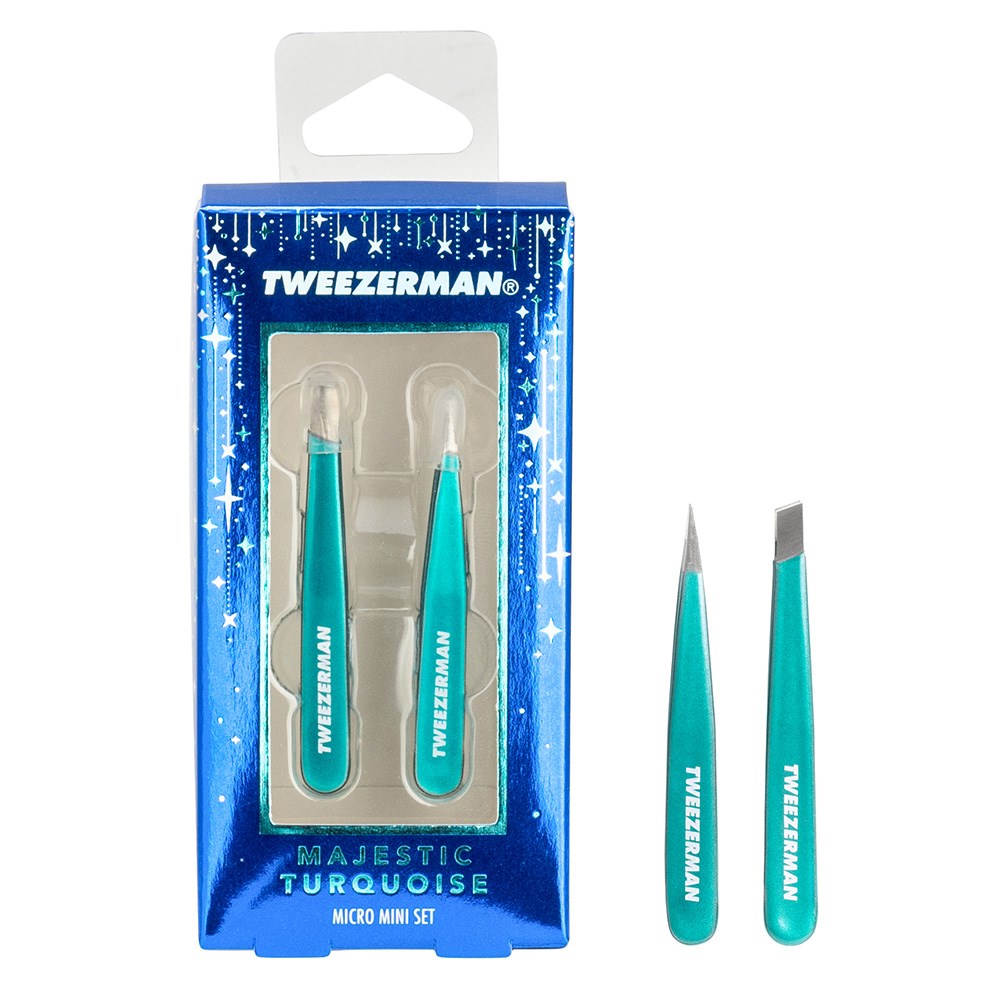 Tweezerman Micro Mini Tweezer Set Turquoise — Salonshop Online